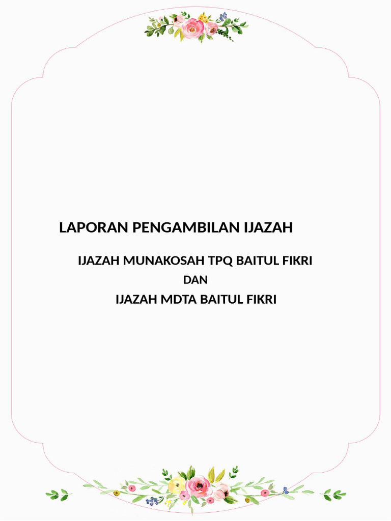 Cover Pengambilan Ijazah | PDF