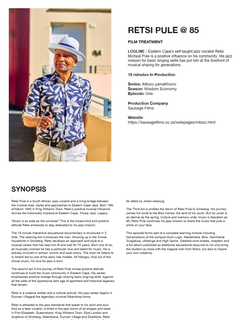 3.) RMPTREATMENTBOOKsmall | PDF | Jazz | Singing