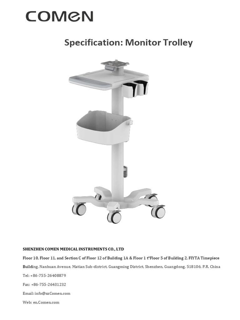 COMEN NC6 NC7 Trolley Specification Table V1.0 2024.5.21 | PDF