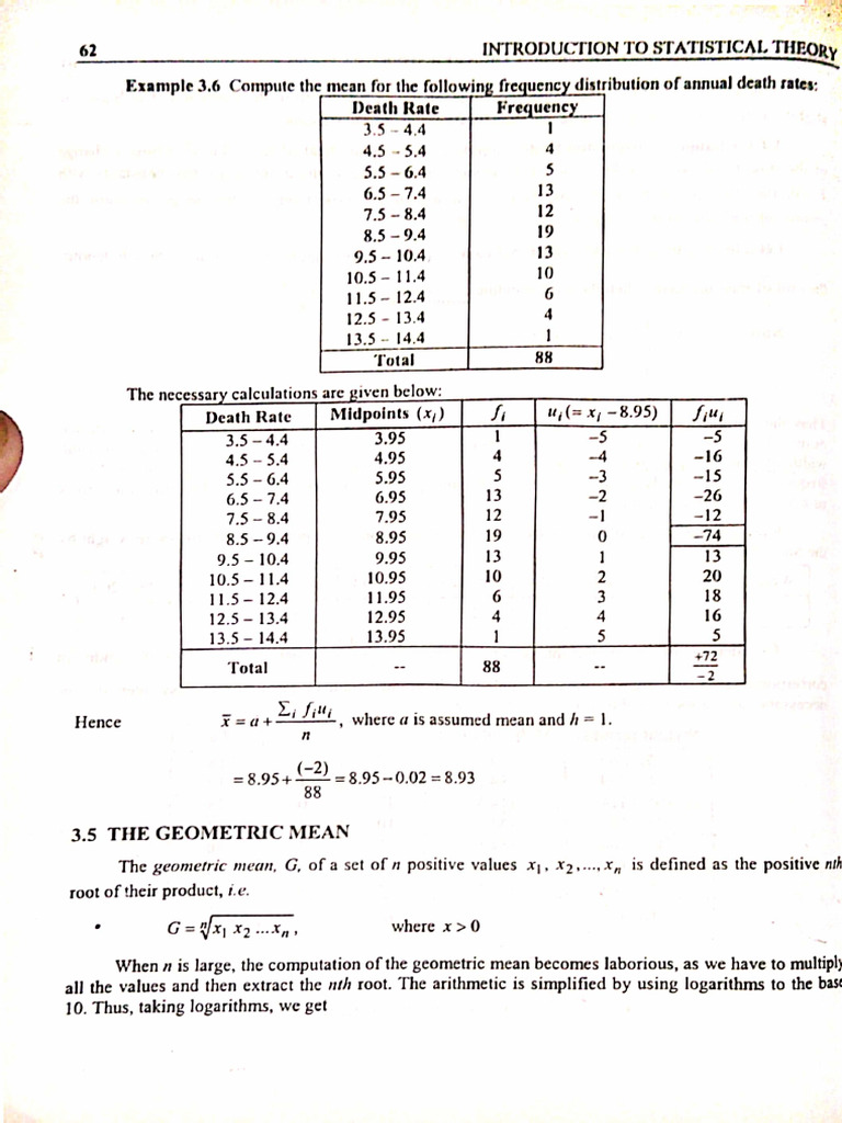 Geometric and Harmonic Mean | PDF