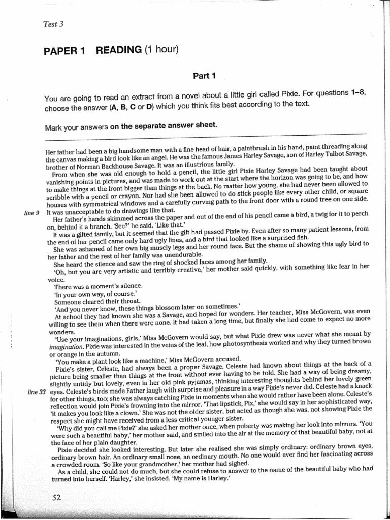 FCE In-Class Practice Exercises - 4 - 3 | PDF