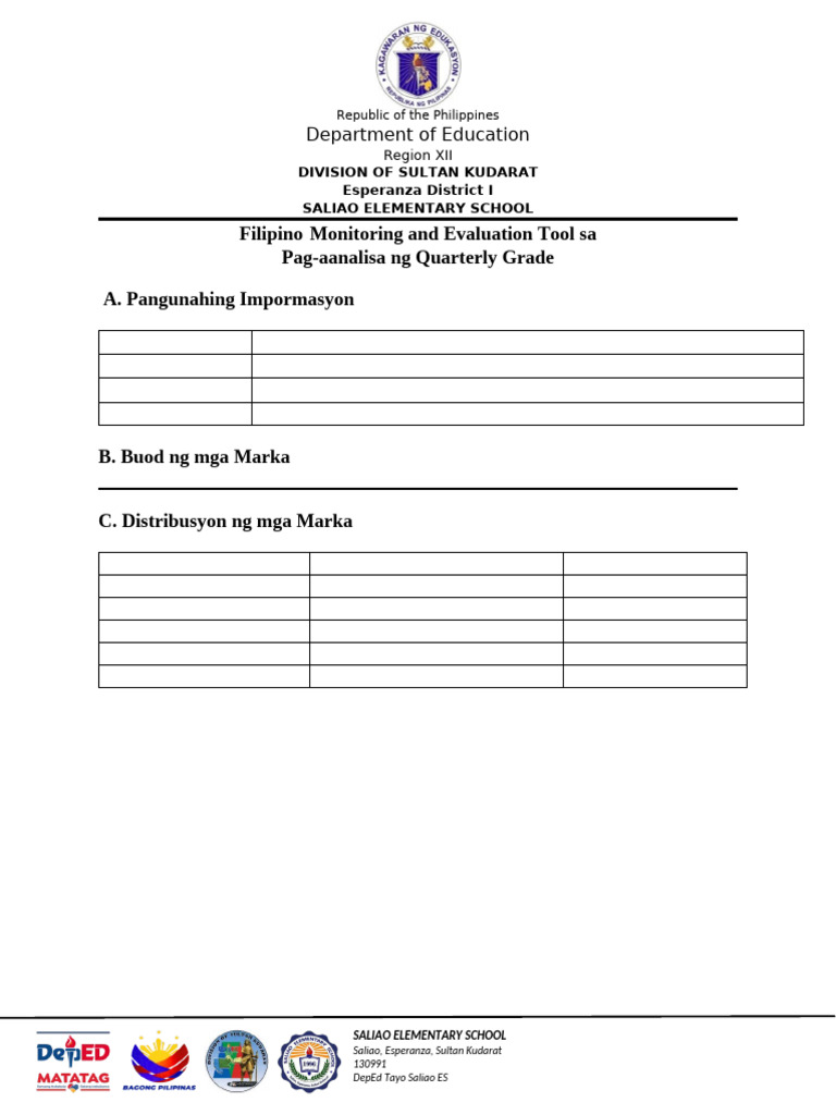 Filipino ? Monitoring and Evaluation Tool Sa Pag | PDF