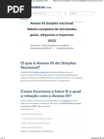 Tabela Anexo III Simples Nacional 2024 | PDF | Contabilidade | Impostos