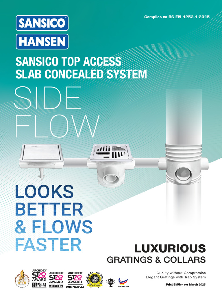 Sansico Top Access Slab Concealed System (Side Flow) Calvin | PDF