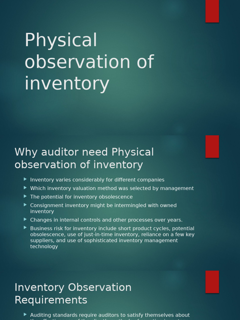 Importance of Physical Inventory Observation | PDF | Inventory | Audit