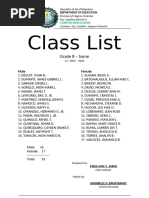 Class List 2025-2026 Complete Names | PDF