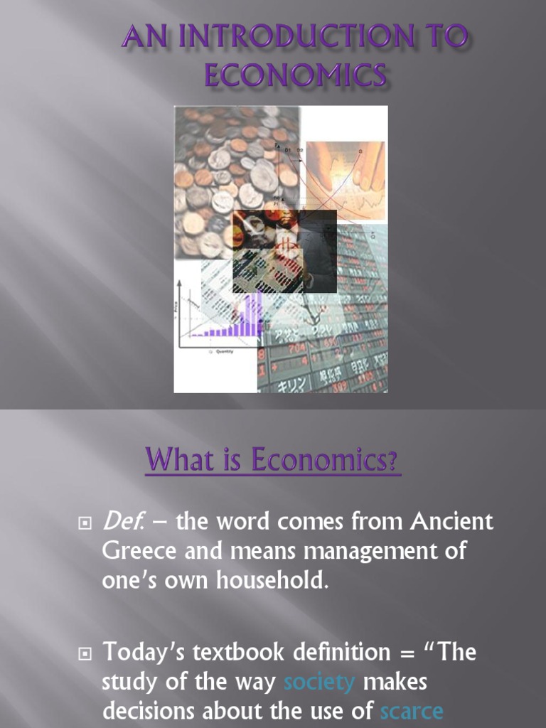 Economics Introduction | PDF | Macroeconomics | Economics