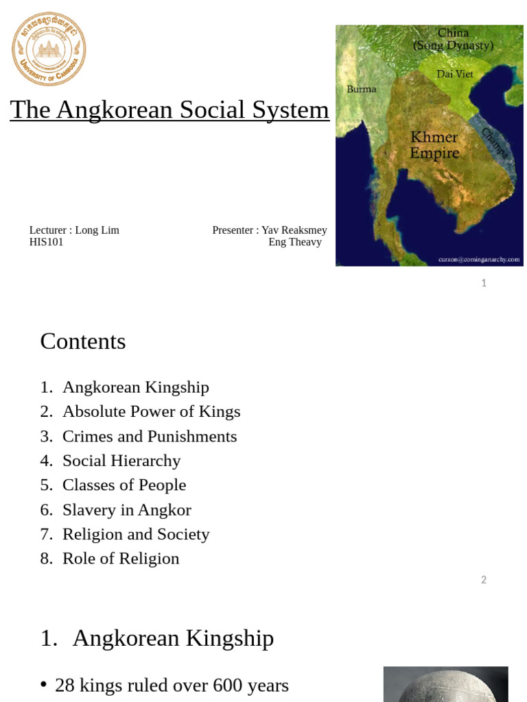 Angkorean Social Hierarchy Overview | PDF