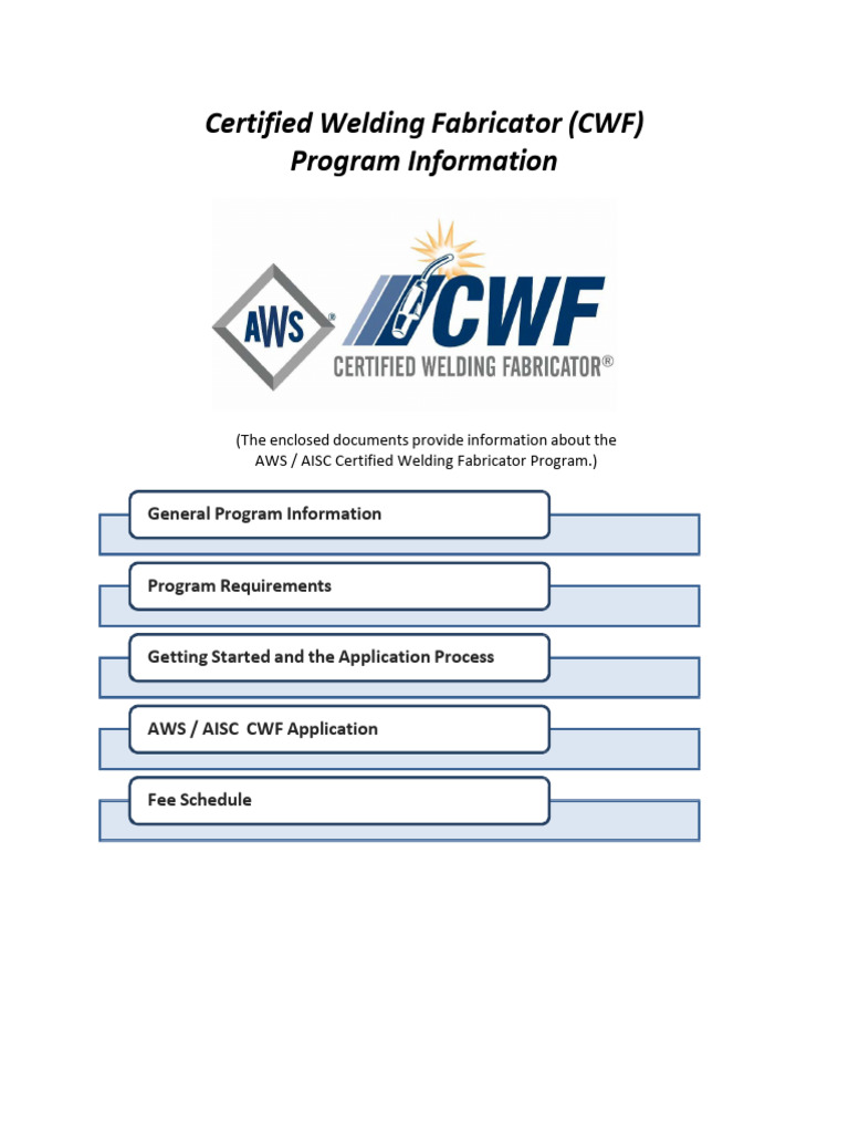 AISC CWF Initial Application 2025 | PDF