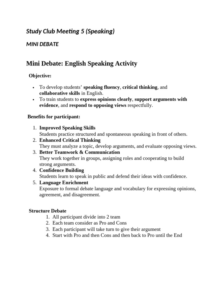 Study Club Meeting 5 | PDF