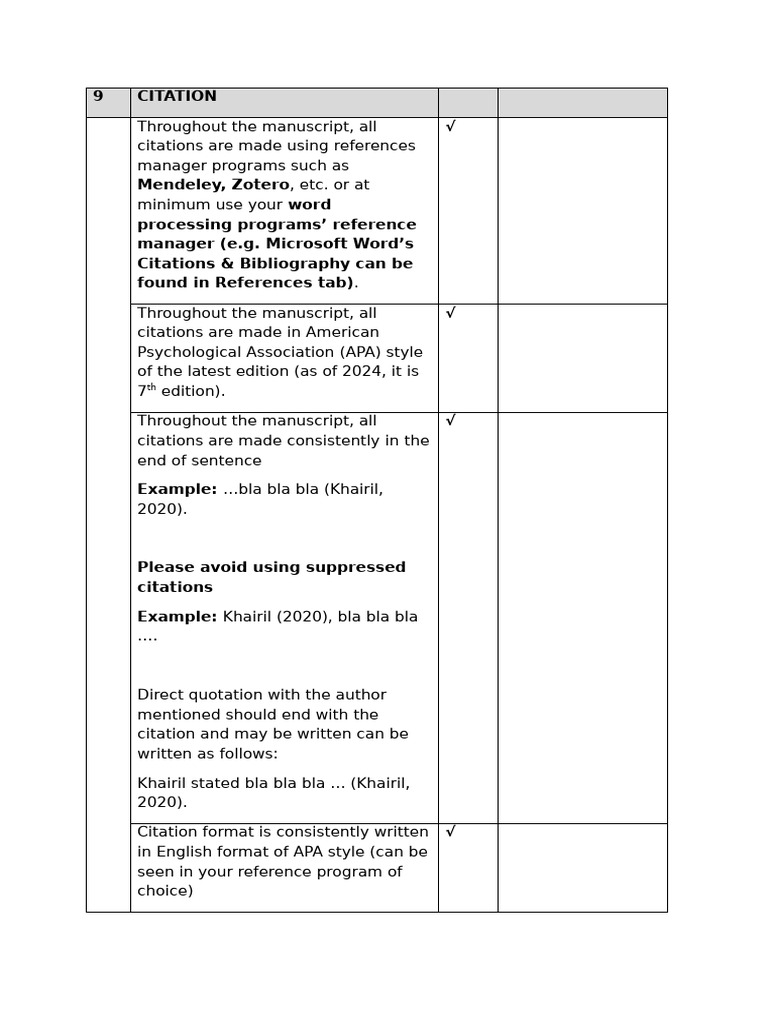 Self Assessment For Citations | PDF | Citation