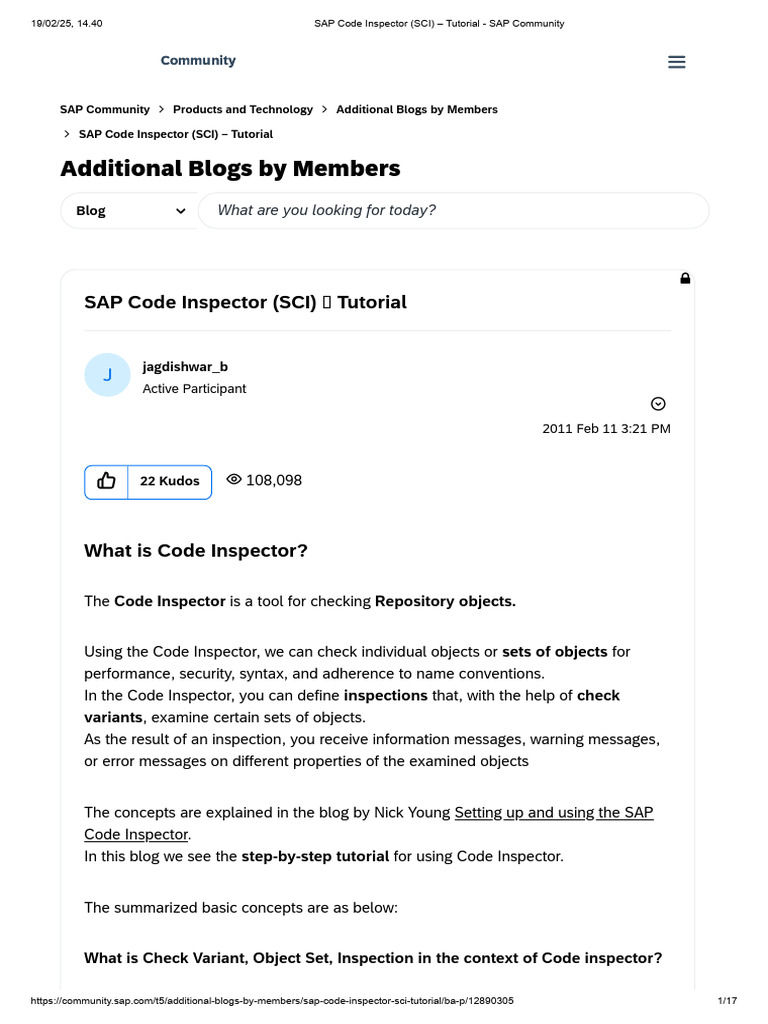 SAP Code Inspector Tutorial Guide | PDF | Software Development | Software