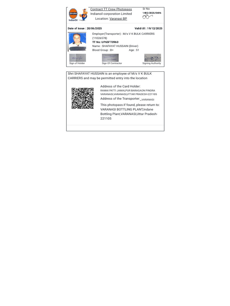 TT Crew Photopass for Shafayat Hussain | PDF