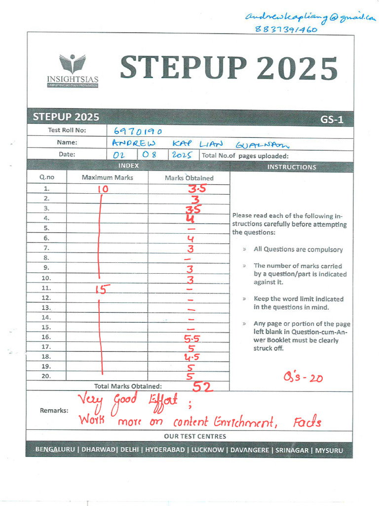 Upsc gs1 answer writing mains | PDF