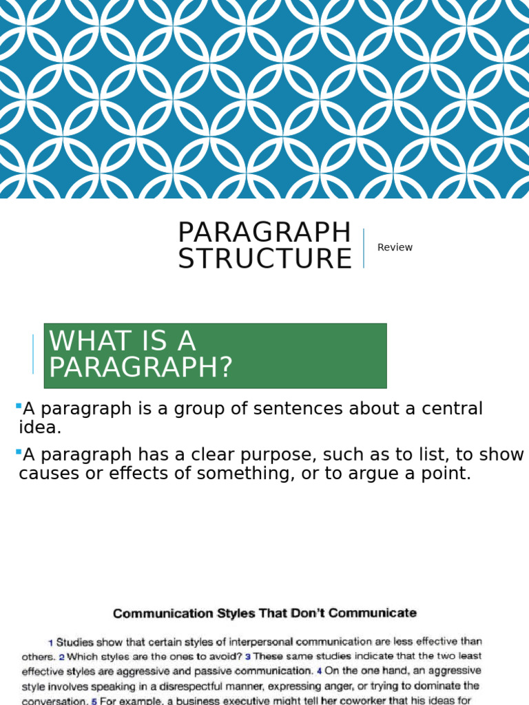 Understanding Paragraph Structure | PDF | Paragraph | Subject (Grammar)