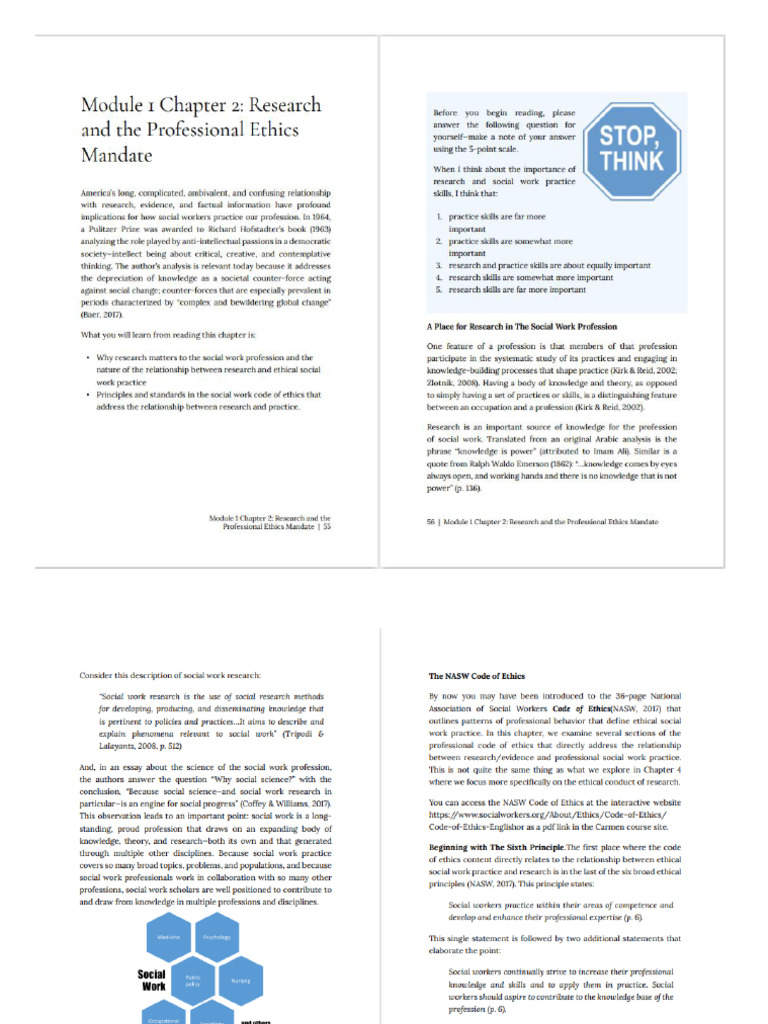 Ethics in Social Work Research | PDF