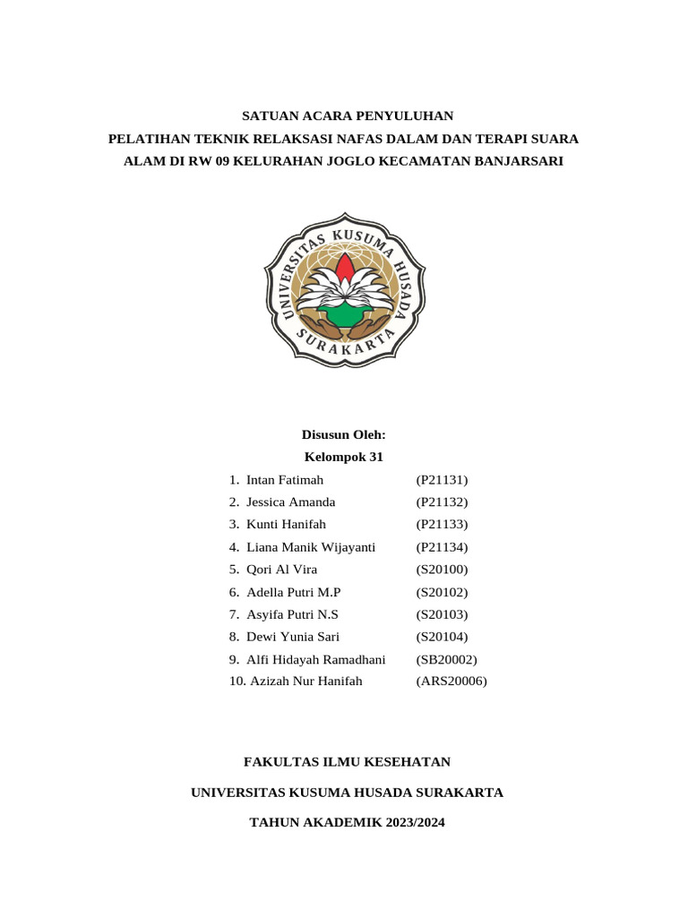 Pelatihan Relaksasi Nafas dan Suara Alam | PDF