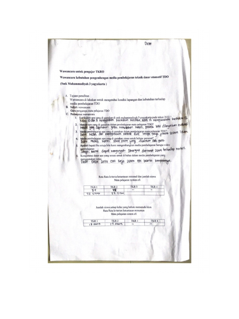 Wawan Cara Untuk Pengajar TKRO | PDF