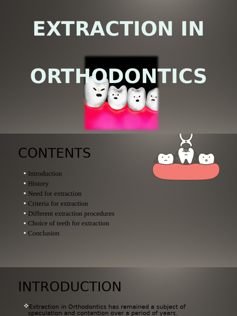 Extraction Criteria in Orthodontics | PDF | Dental Anatomy | Orthodontics