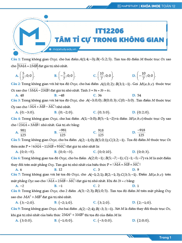 File Tai Lieu - Bai 6 - Mo Dau Ve Tam Ti Cu Trong Khong Gian - BTTL ...
