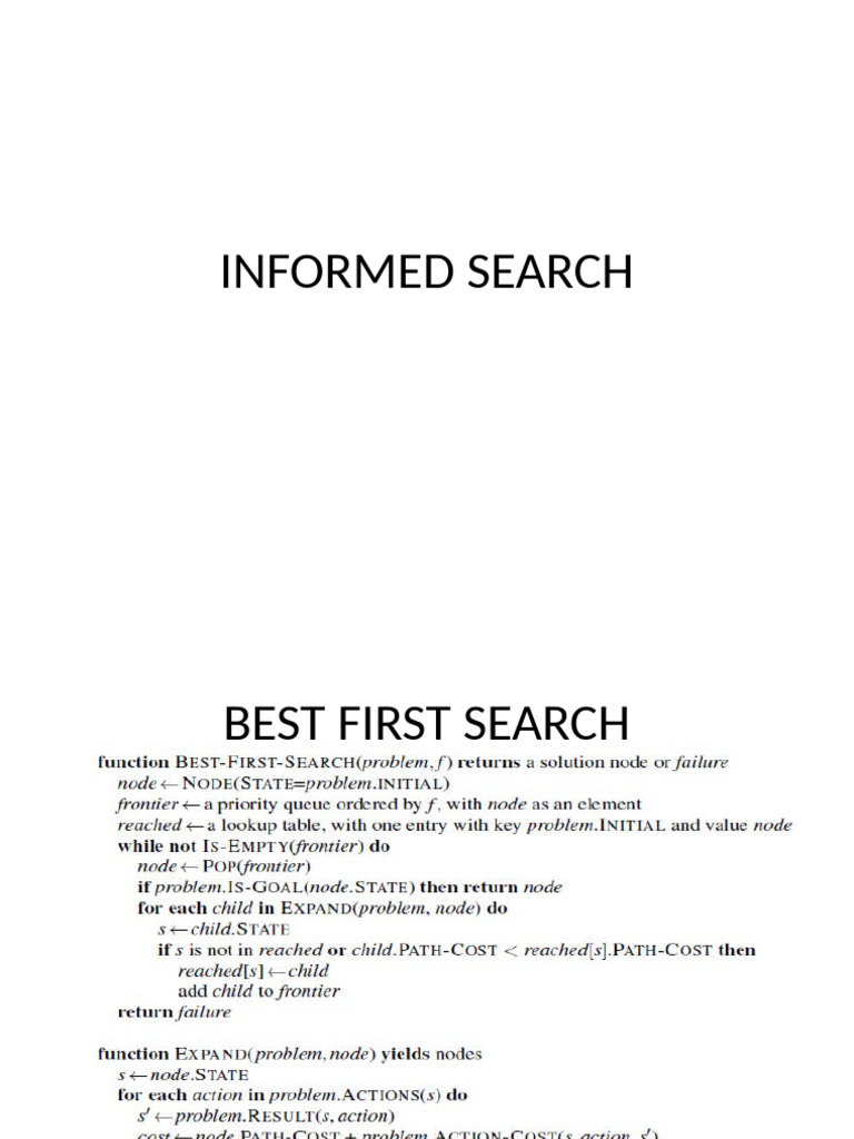 Informed Search | PDF