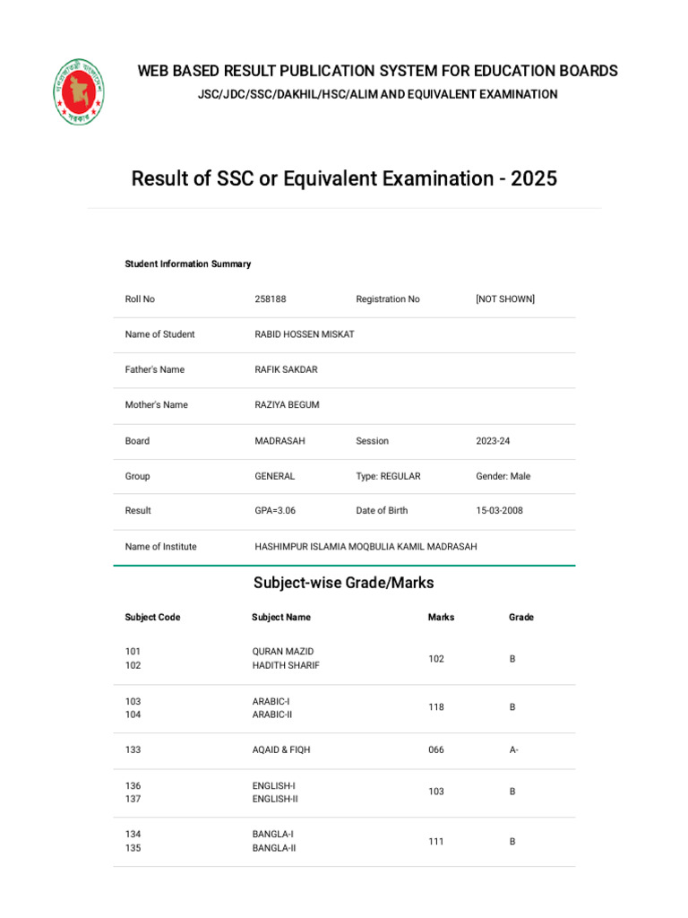 Web Based Result Publication System For Education Boards | PDF