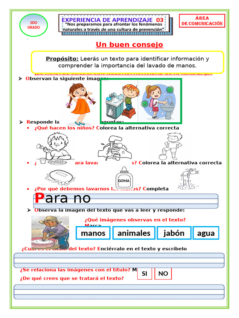 FICHA 08 DE JUNIO 2DO GRADO PLAN LECTOR-o | PDF