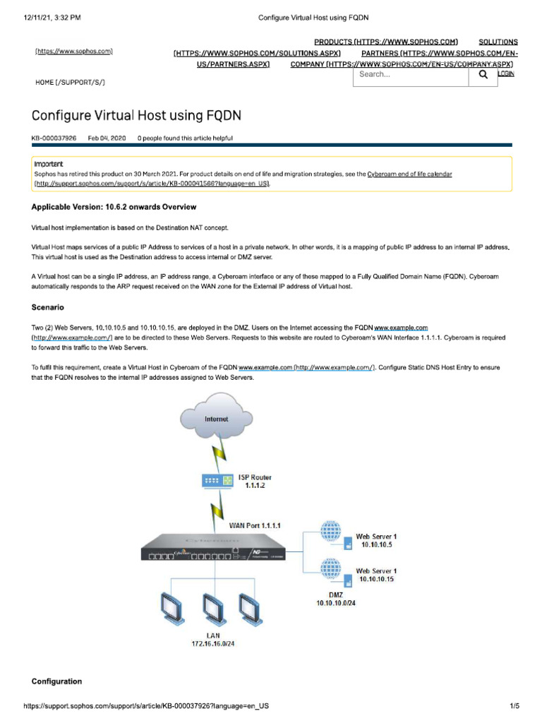 Public Ip To Internal Ip Mapping | PDF