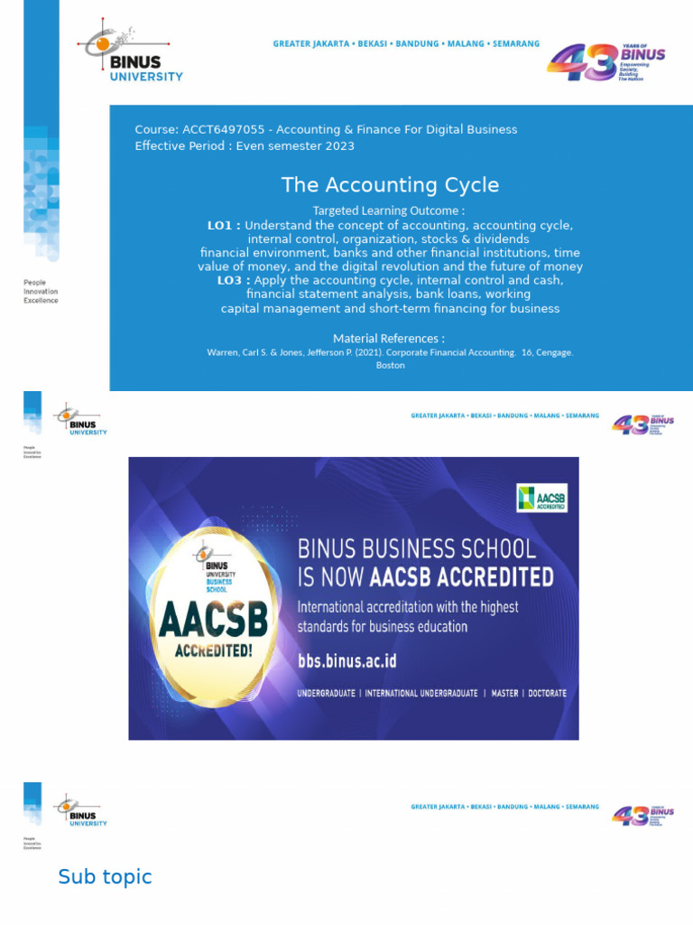 The Accounting Cycle | PDF | Balance Sheet | Fixed Asset