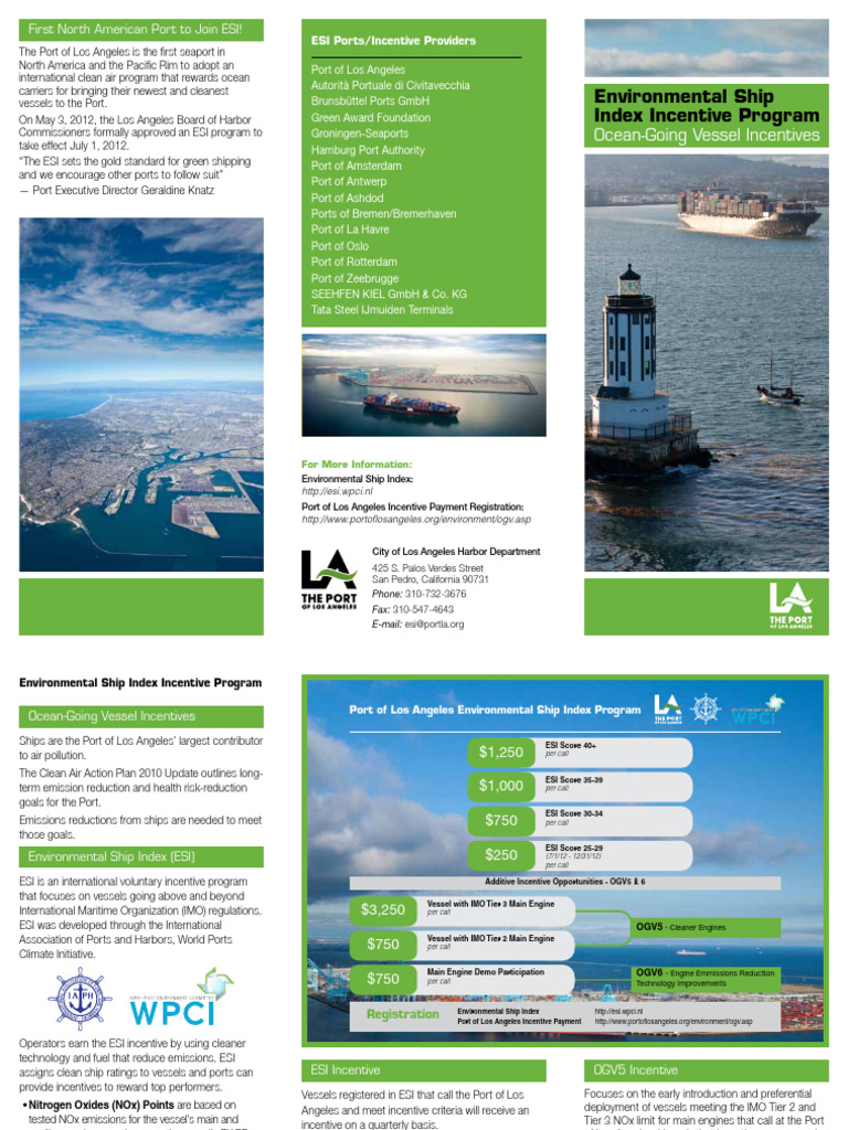 Environmental Ship Index Brochure - DRAFT LAYOUT ONLY | PDF | Port | N Ox