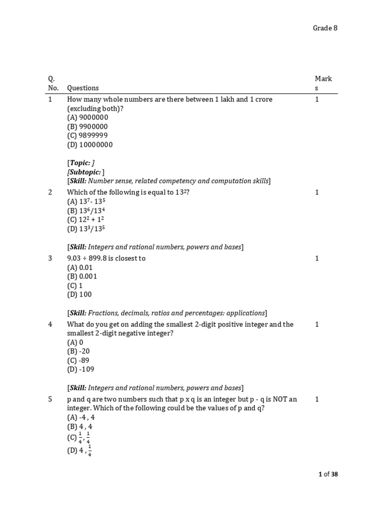 Grade 8 Math Booklet 2 (AP - SCERT) | PDF | Rectangle | Rational Number