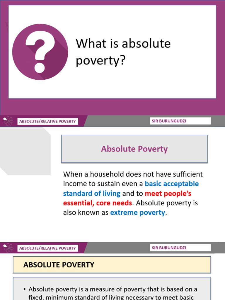 Understanding Absolute Poverty | PDF | Poverty | Poverty & Homelessness
