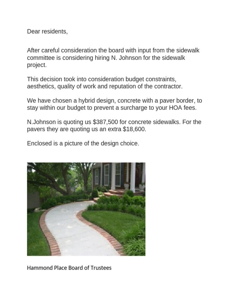 Sidewalk Project | PDF