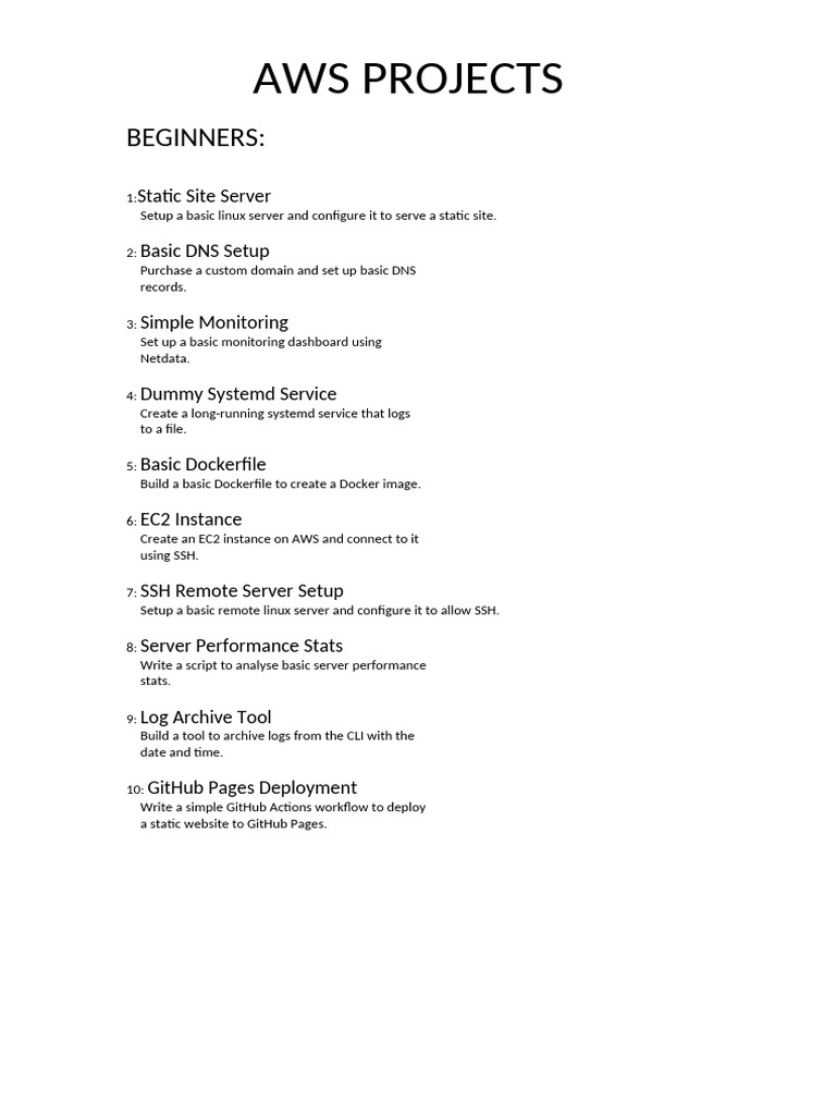Aws Projects | PDF