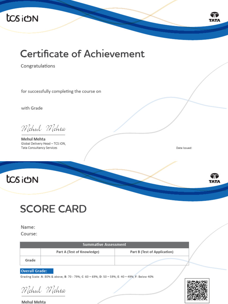 Certificate of Achievement: Ajay Jotiram Jadhav | PDF
