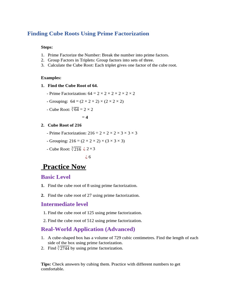 Cube Roots | PDF