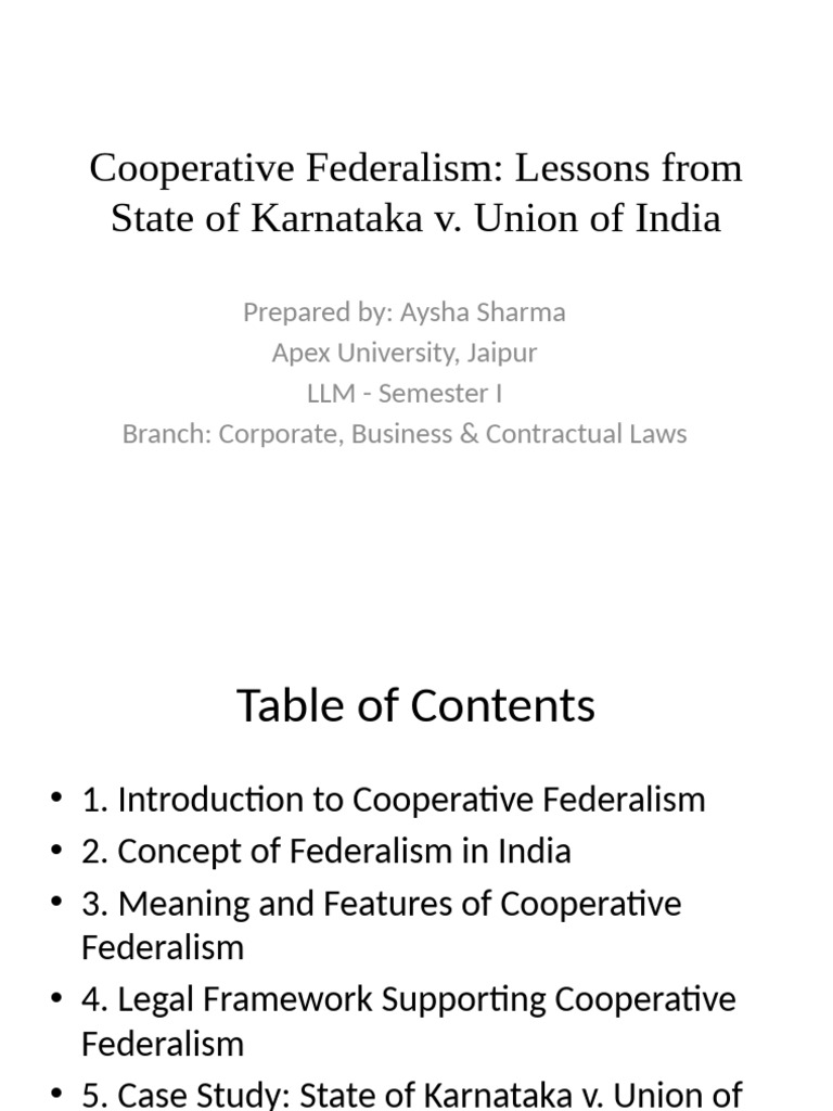 Cooperative Federalism in India Explained | PDF | Federalism | Cooperative