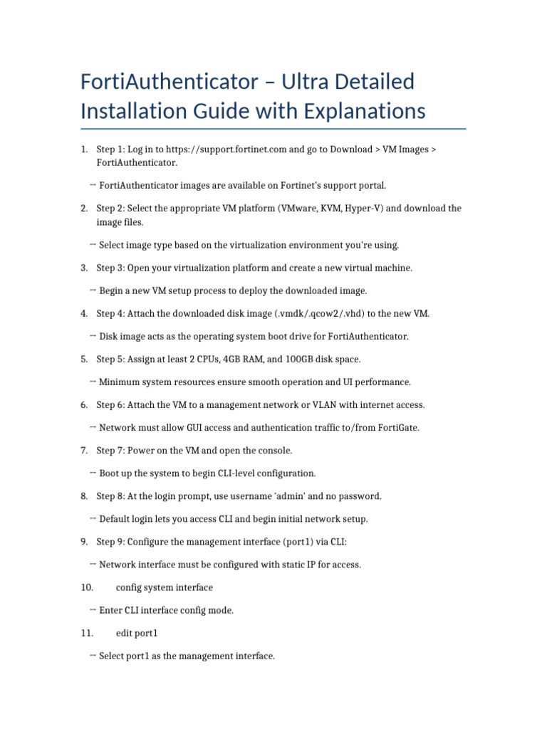 FortiAuthenticator Ultra Detailed Installation Explained | PDF | Radius ...