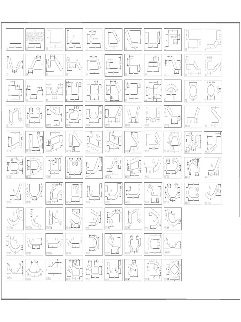 Cads Rc Shape Codes | PDF