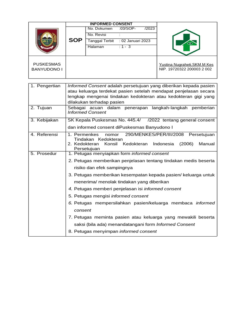 3.1.b SOP INFORMED CONSENT | PDF