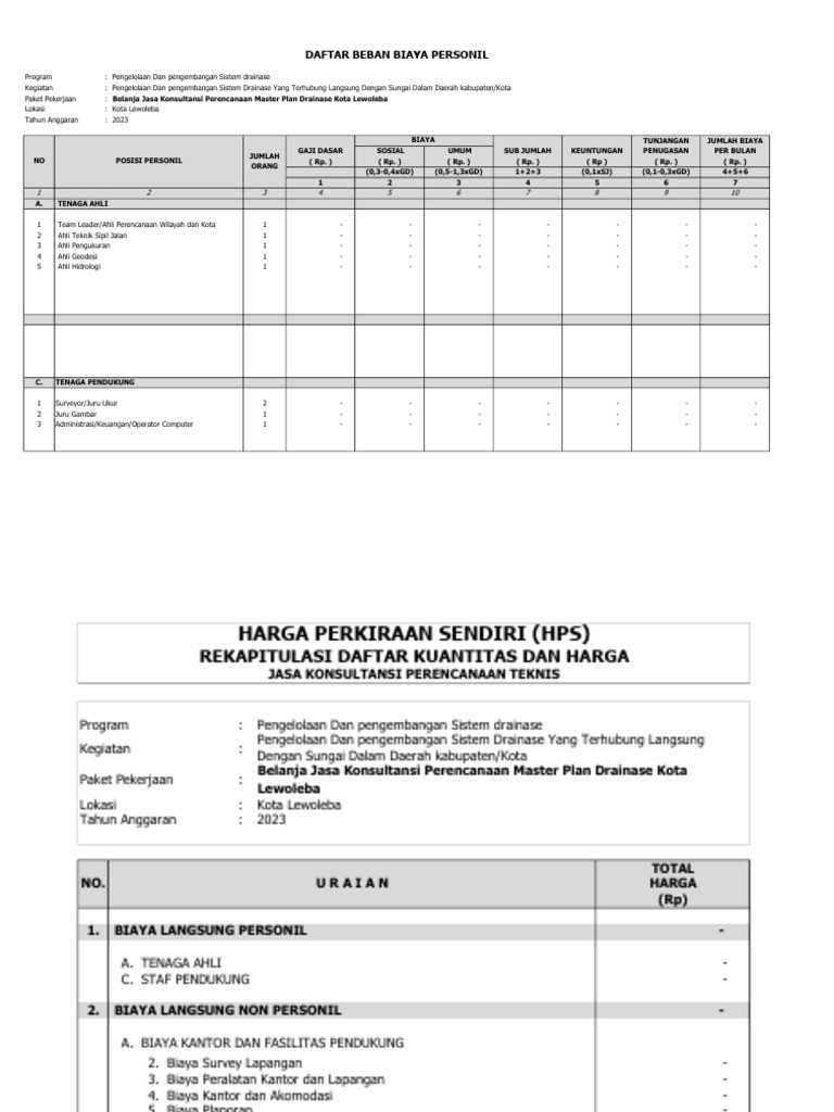 Boq Master Plan Drainase Hasil Review Terbaru 2023 | PDF