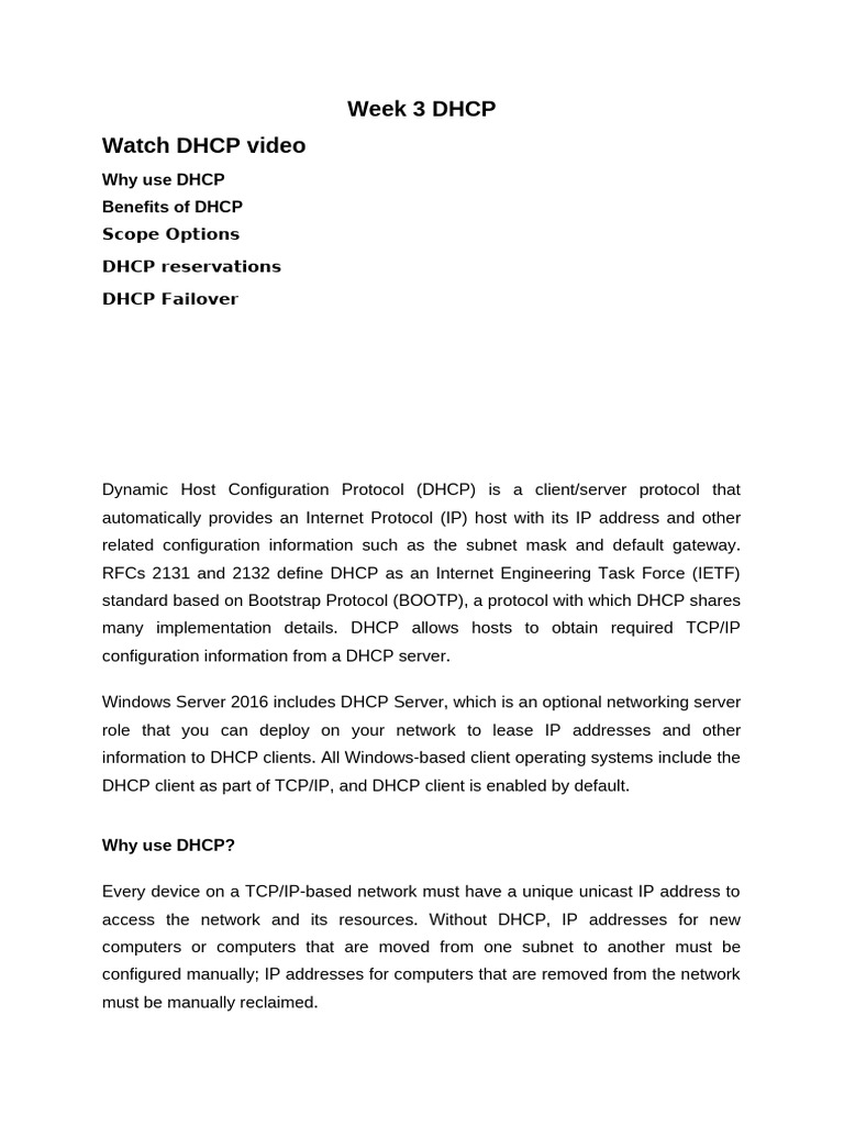 DHCP and GPO Management Overview | PDF | Group Policy | Ip Address
