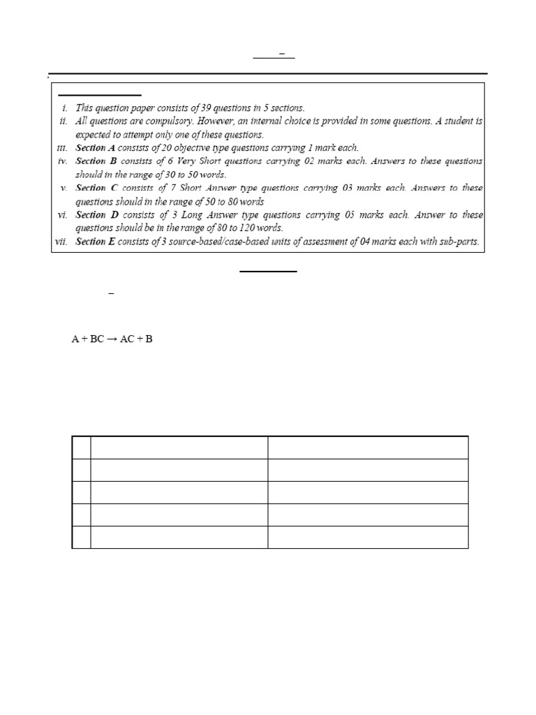 Class X Science Pre Board Practice Paper | PDF | Taste | Dominance ...