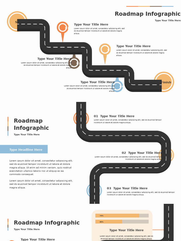 Roadmap Infographic: Type Your Title Here Start | PDF