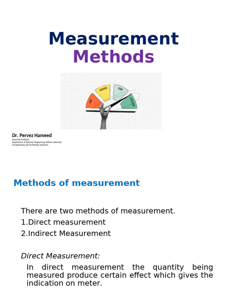 Lect-03 Methods of Measurement | PDF | Measurement | Quantity