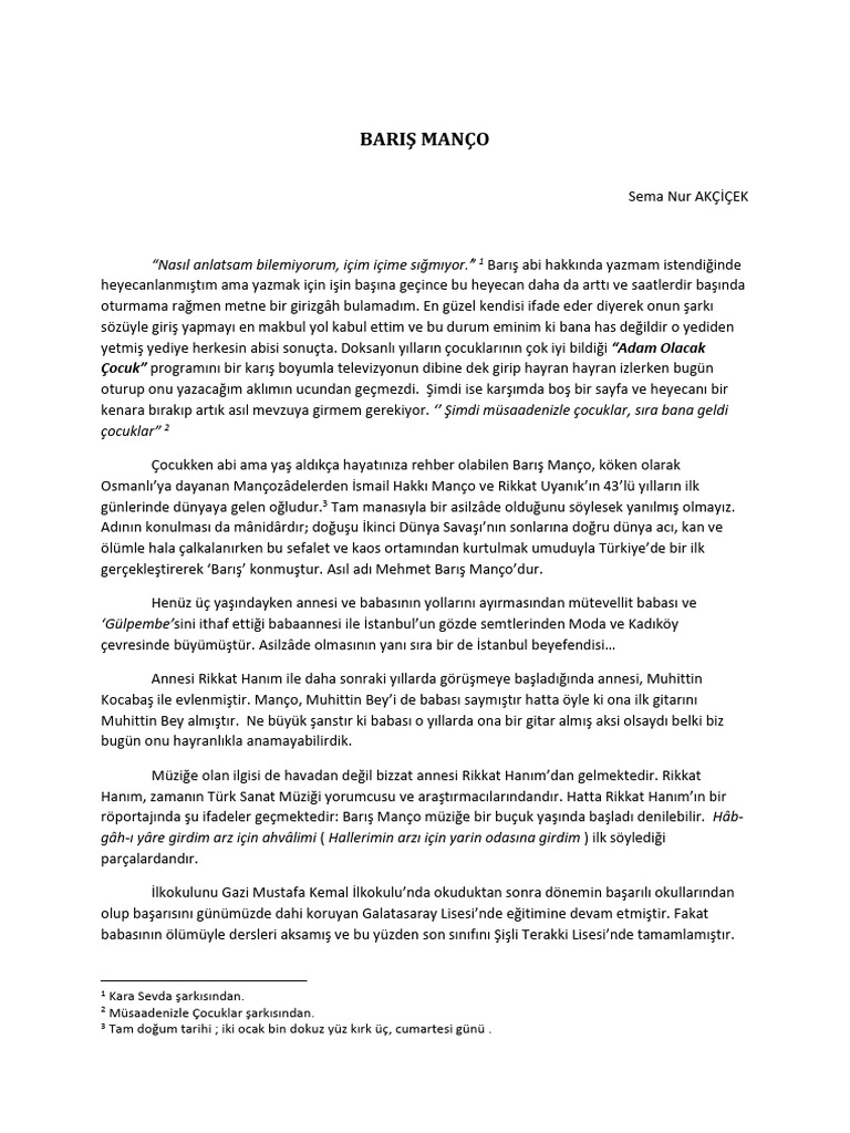 Baris Manco | PDF