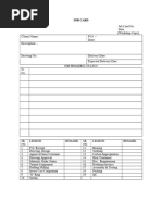 Job Card Template | PDF