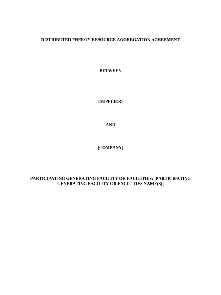 Draft-Rule-21-Aggregator-Agreement | PDF | Indemnity | Legal Liability