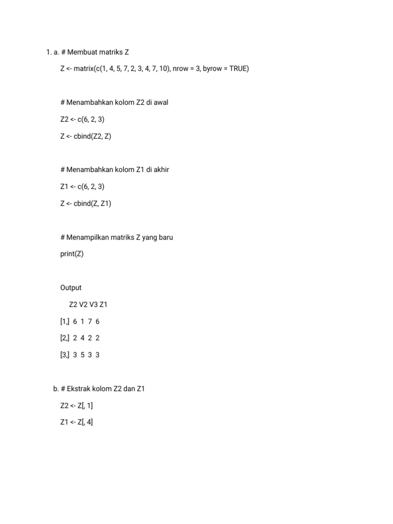 Analisis Matriks dan Data Nilai | PDF