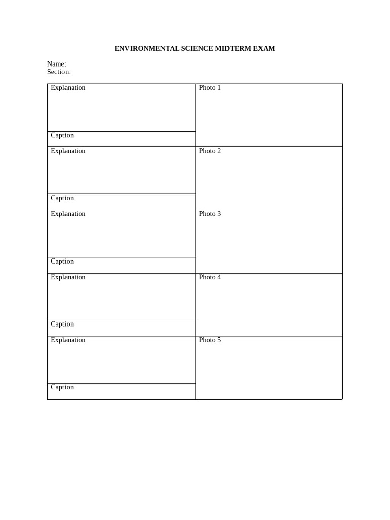 Environmental Science Midterm Exam | PDF